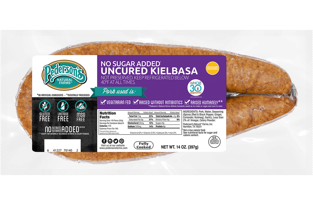Lower Sodium Kielbasa Nutrition Label